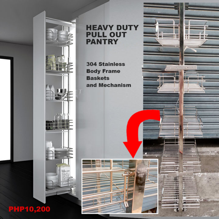 Heavy Duty Full Stainless Pull out Pantry / ALL Stainless Pull out ...