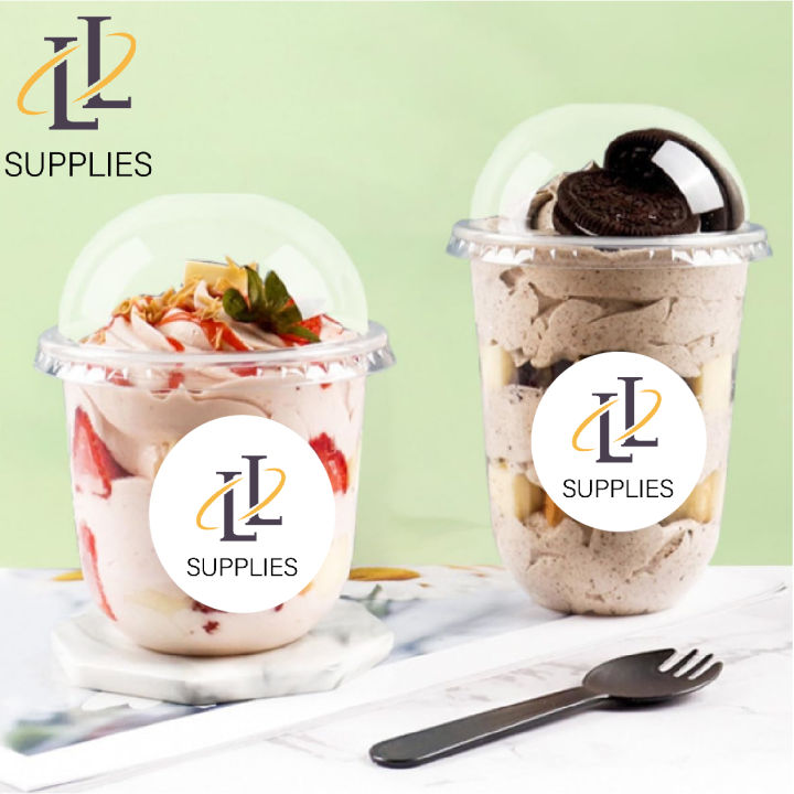 [Premium] 50 Sets PET 8/12/16oz Premium PET Clear U-Shape Plastic Cup ...