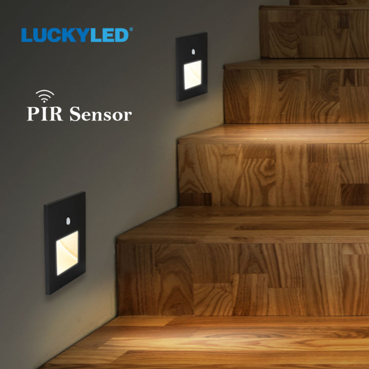 Led Recessed Wall Light PIR Sensor Light Corridor Steps Stairs Lamp ...
