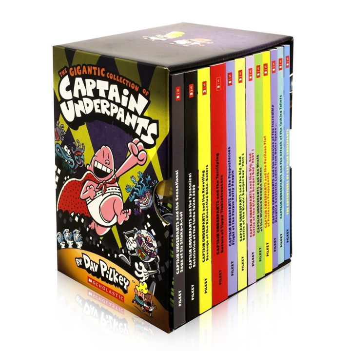 12 เล่ม/ชุด The gigantic collection of Captain underpants by DAV pilkey ...