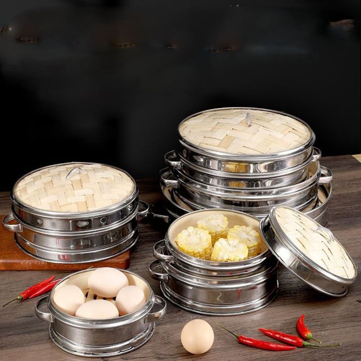 CHICKETTI Bamboo Multifunction Kitchen Dumpling Stainless Steel Dim Sum ...