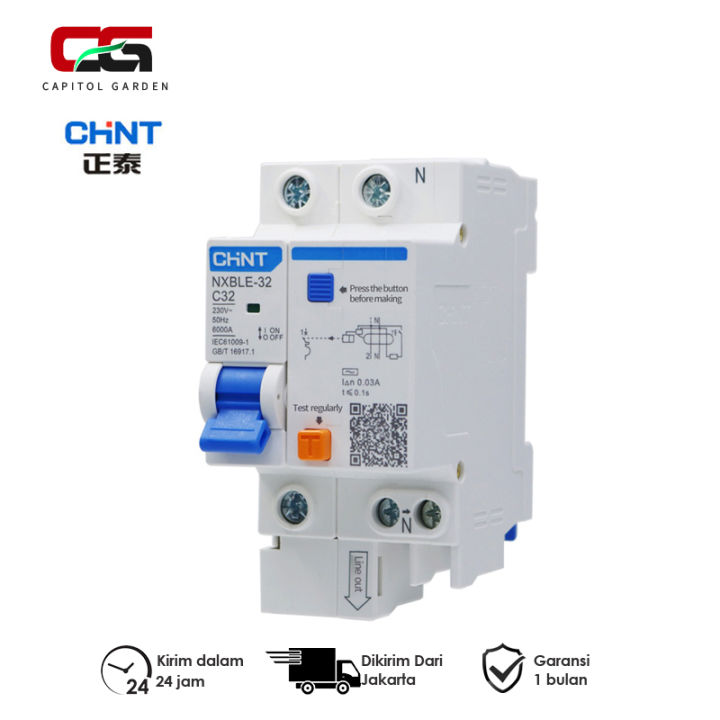 RCBO CHINT ELCB + MCB NXBLE-32 1P+N 6kA 6A 10A 16A 20A 25A 32A 40A 50A 63A | Lazada Indonesia