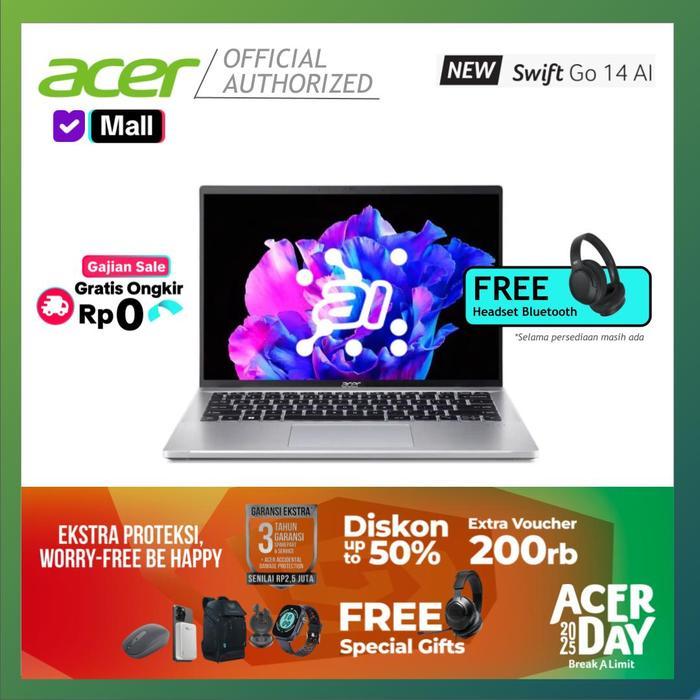 ACER SWIFT GO 14 AI SFG-73-5135 CORE ULTRA 5 125H WITH AI BOOST 16GB ...
