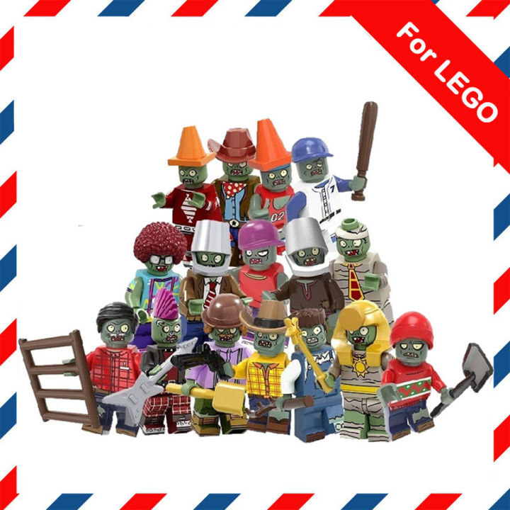 Plants vs. Zombies Minifigures 16 Styles Of Zombies Building Blocks ...