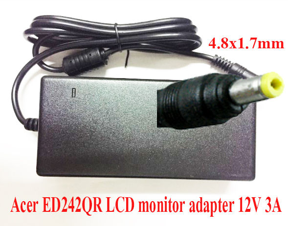 Acer ED242QR LCD monitor adapter 12V 3A charger power 4.8x1.7 ชาร์จ ...