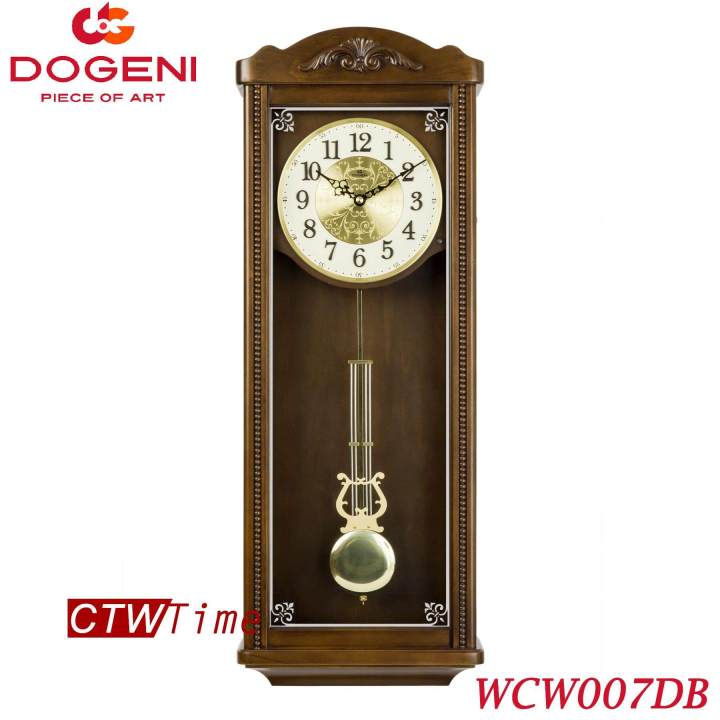 (ผ่อนชำระ สูงสุด 10 เดือน) DOGENI Wooden Wall Clocks นาฬิกาแขวนไม้ รุ่น WCW007DB (สีน้ำตาล ...