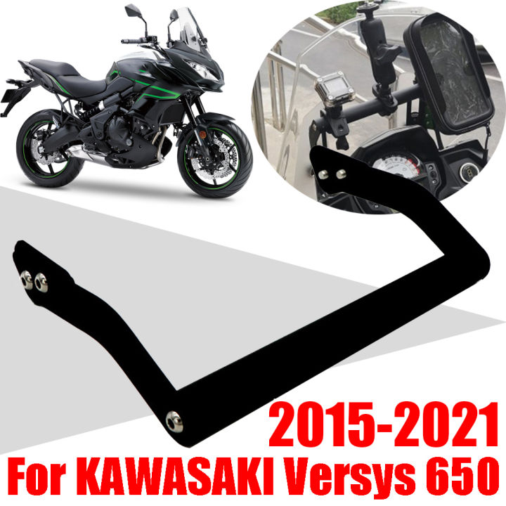 รถจักรยานยนต์ที่วางศัพท์มือถือยืนนำทาง GPS ยึดแผ่นสำหรับคาวาซากิ Versys ...