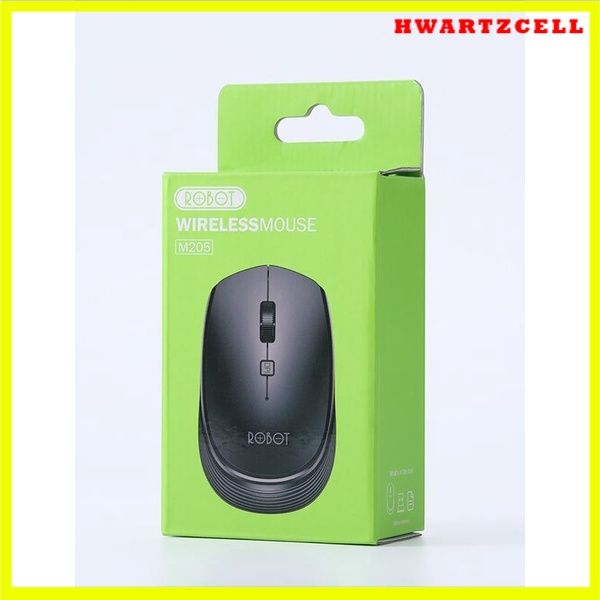 Robot M205 Wireless Mouse 2.4Ghz Mouse 800-1200-1600 DPI Black Robot ...