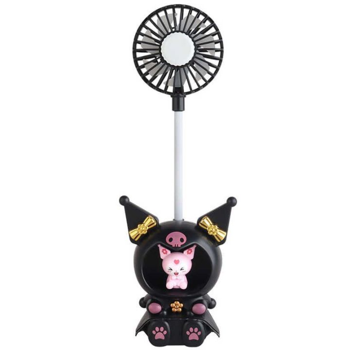 Sanrio Kuromi Folding Eye LED Fan Foldable Protection Table Anime Cute ...