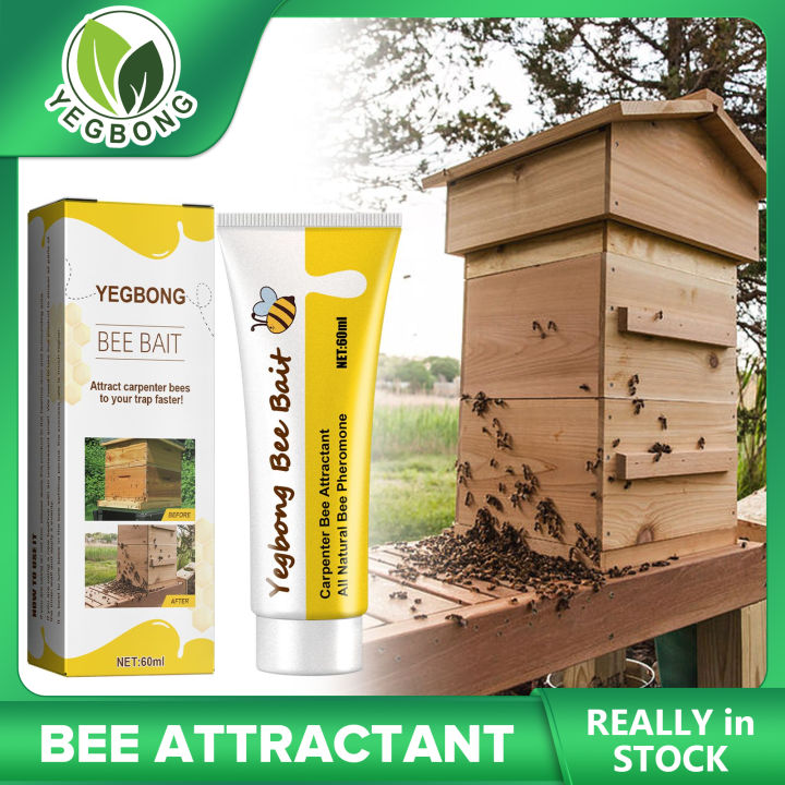 YEGBONG 60ML Bee Bait Bee Swarm Commander Lure Bait Bee Cage Trap Kit Beekeeper Tools Beekeeping ...