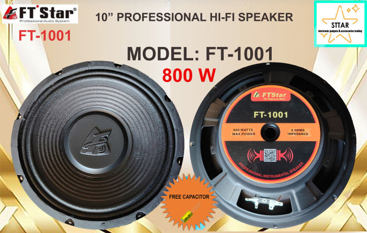 FT STAR 10" Professional Hi-Fi Speaker FT-1001 | Lazada PH
