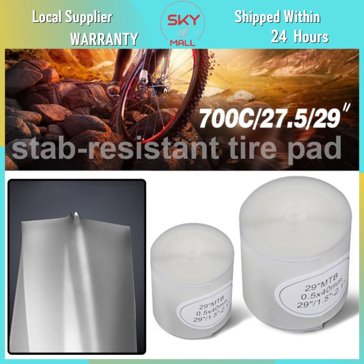 2pcs Bicycle Tire Liner Puncture Proof Belt Protection Pad For 700C 27. ...