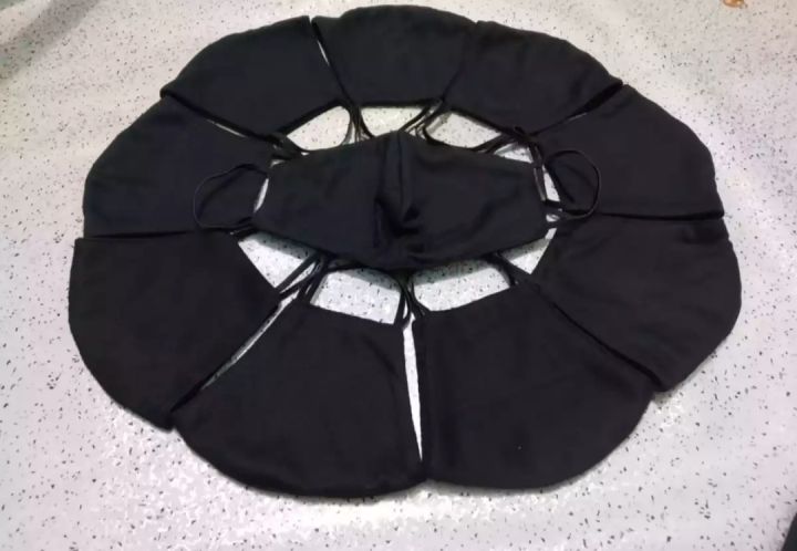 12 PCS MASKER KARET KUPING HITAM POLOS | Lazada Indonesia