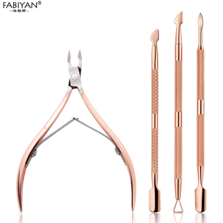 2/3/4Pcs Cuticle Nippers and Cuticle Pusher Manicure Tools Set ...