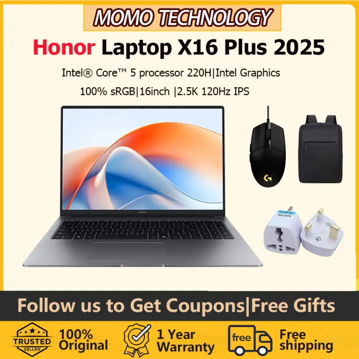 Honor Laptop X16 Plus 2025 Laptop/Honor X16 Plus Laptop/Honor Laptop Core5-220H 16inch 2.5K ...