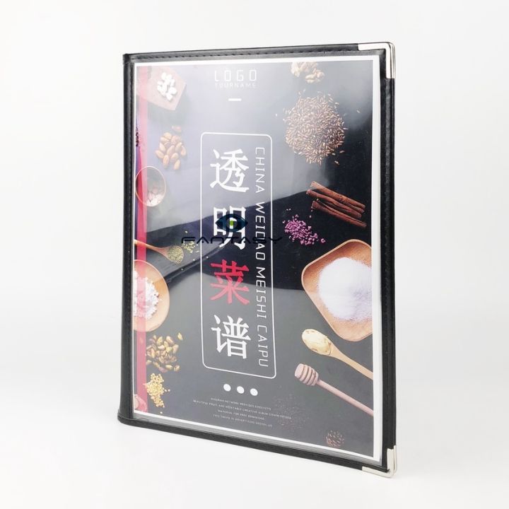 Fantasy HD Transparent A4 Size PVC Menu Folder Menu Book Transparent ...