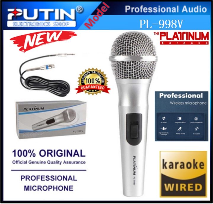 The PLATINUM PL-998V Heavy Duty Quality PLATINUM MICROPHONE With Free ...