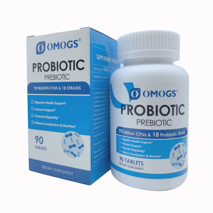 Omogs Probiotics For Adult Women and Men 90 Tablets Food Supplement ...