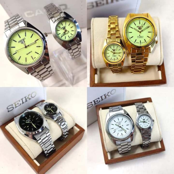 RELO SEIKO 5 21 JEWELS AUTOMATIC BUY 1 TAKE 1 COUPLE WATCH 2024 | Lazada PH