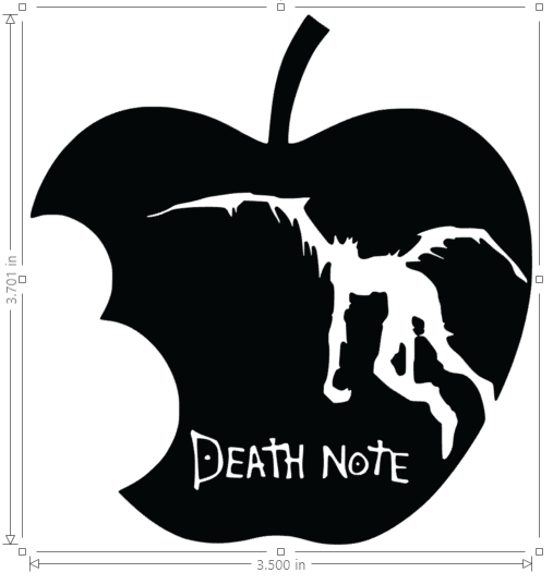 Death Note Apple Decals Car Sticker WITH FREEBIES!!!! | Lazada PH
