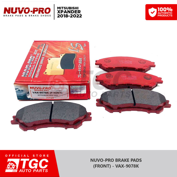 NUVO PRO Brake Pad MITSUBISHI XPANDER 2018-2022 Front VAX-9078K 1 Set ...