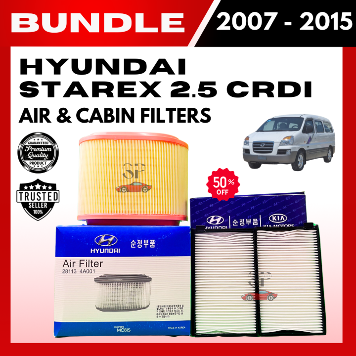 BUNDLE SALE! AIR & CABIN FILTERS for HYUNDAI STAREX 2.5 CRDi (Diesel ...