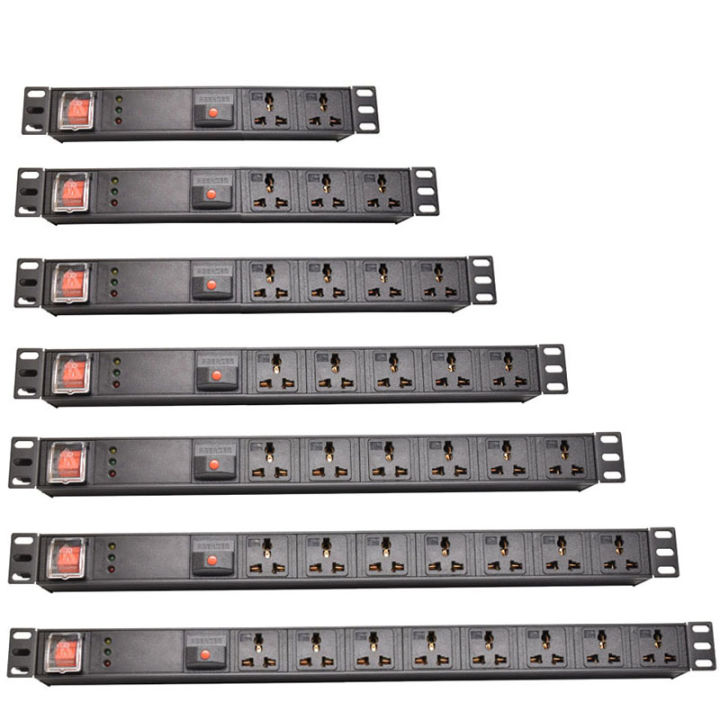PDU Power Strip Socket Cabinet Mount Aluminum Alloy Shell Power Socket ...