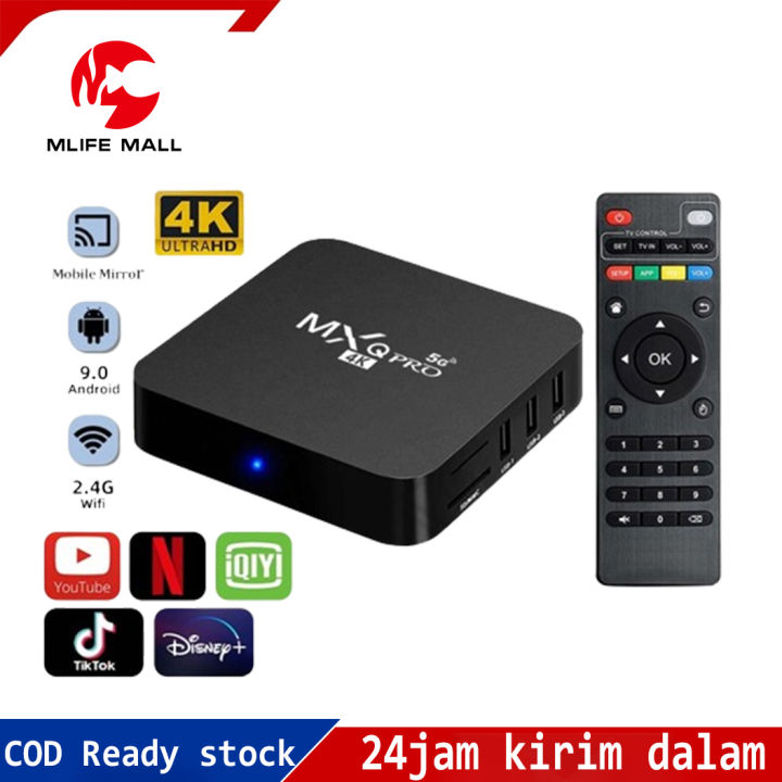 Android tv box MXQ pro 4K -5G RAM 8GB ROM 128GB smart tv Box | Lazada Indonesia