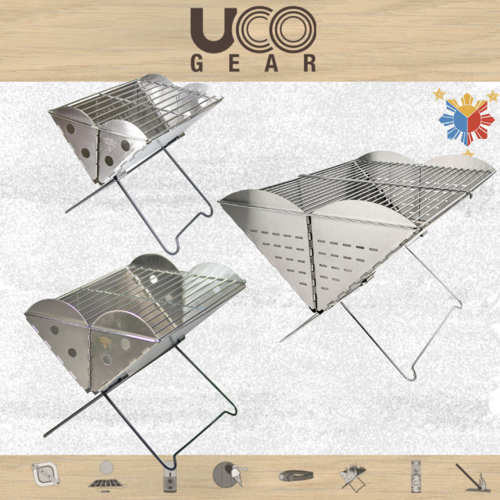 UCO Gear Flatpack Grill & Fire Pit Collapsible w/ Travel Case | Lazada PH