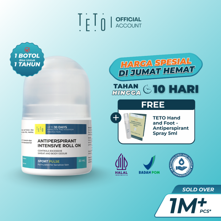[BUY 1 GET 1 FREE] TETO Antiperspirant Roll On - Sport Pulse Maximum ...