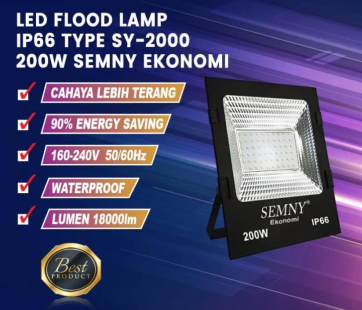 Lampu sorot led 200 watt 200w lampu tembak outdoor 200 watt | Lazada Indonesia