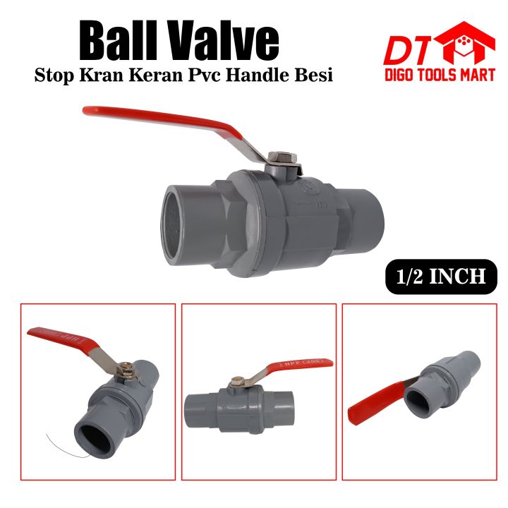 Ball Valve Handle Besi PVC 1/2 inci Gagang Besi Stop Keran | Lazada Indonesia