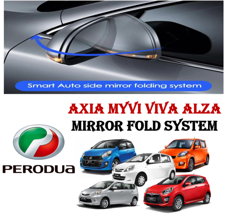 Perodua Myvi 2006-2013 Alza 2009-2013 Axia 2014-2016 Viva Auto Flip Folding Side Mirror Fold ...