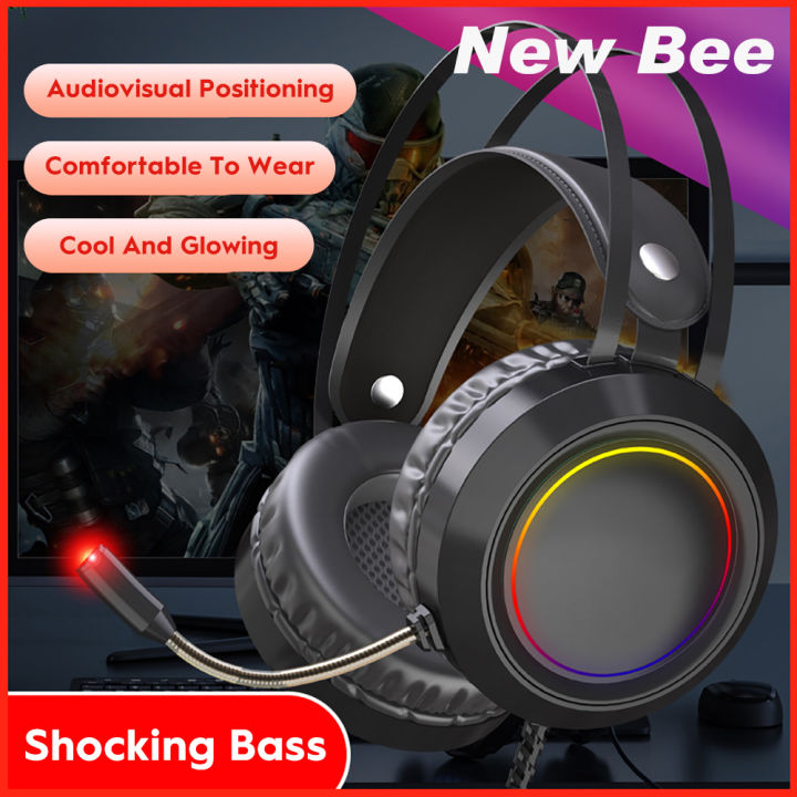 New Bee G95 RGB Gaming Headset Noise Reduction With Mic Designed for E ...