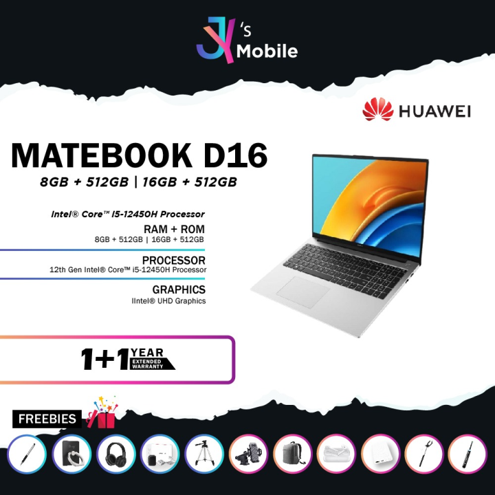 HUAWEI Matebook D16 i5-12450H [8/512GB] - Original HUAWEI Malaysia | Lazada