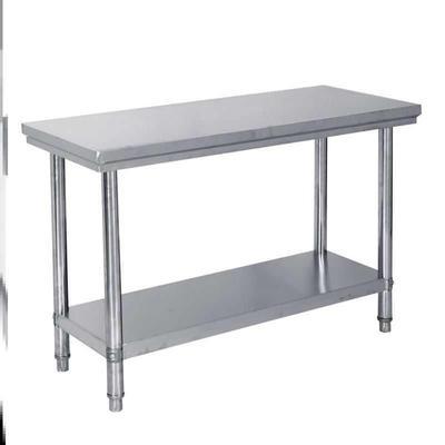 Commercial 201 thick stainless steel double-layer workbench simple ...