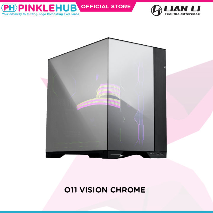 PinkleHub | Lian Li O11 Vision Chrome Aluminum / Steel / Tempered Glass ...