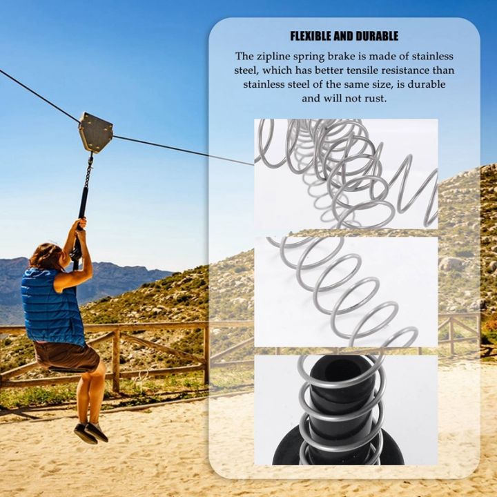 Zipline Spring Brake 165cm Stainless Steel Zip Line Spring Brake Heavy ...