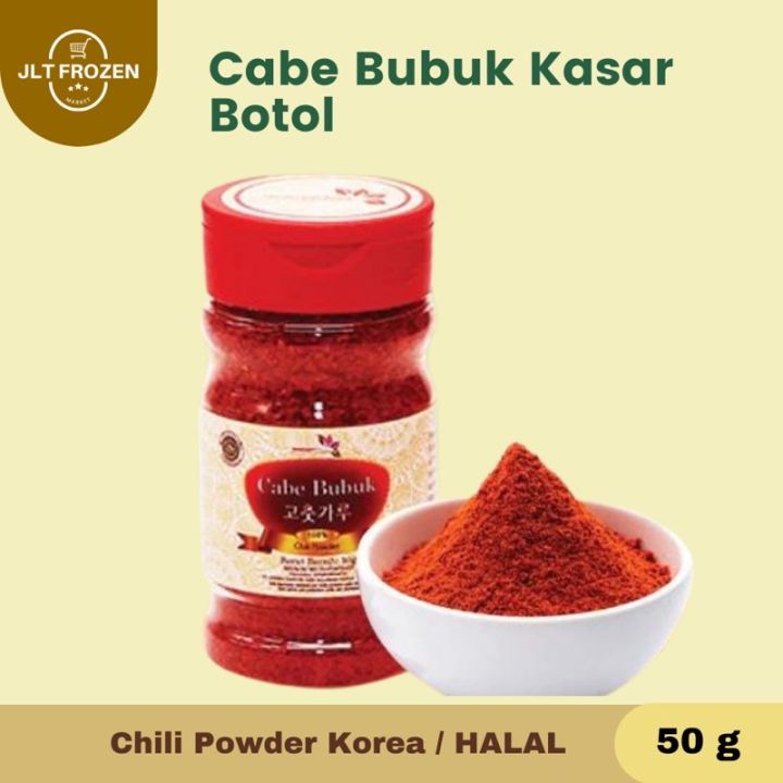 CABE BUBUK KASAR / GOCHUGARU / CHILI POWDER KOREA 50 g BOTOL | Lazada ...