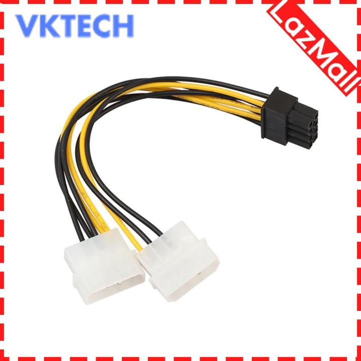 [Vktech] ONE PIECE 18cm 8(6+2) Pin to Dual 4 Pin Graphics Video Card ...