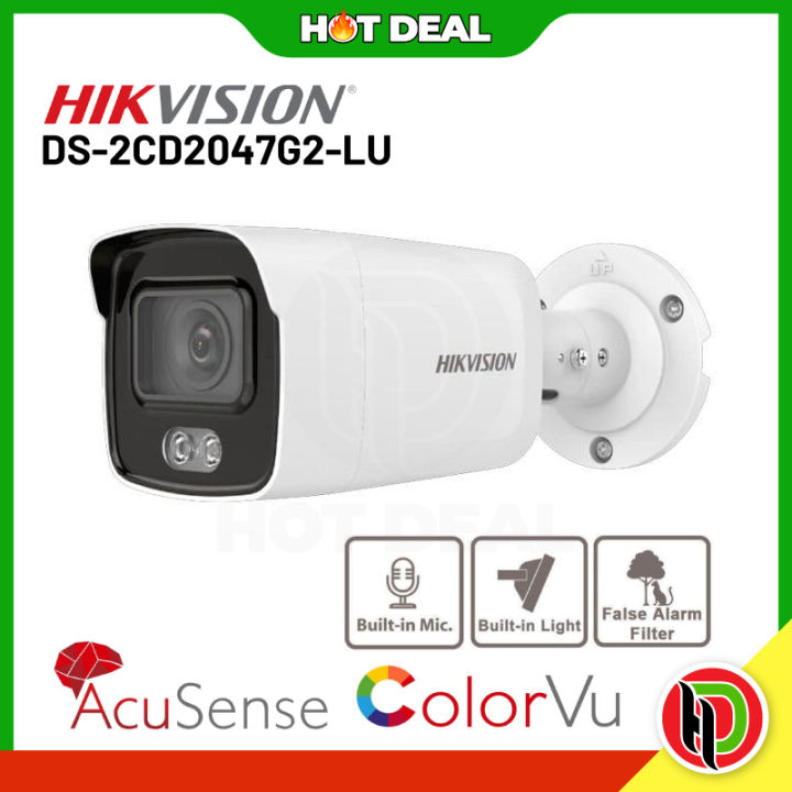 Hotdeal HIKVISION DS-2CD2047G2-LU 4MP Network AcuSense ColorVu H.265 True WDR Build In Mic ...