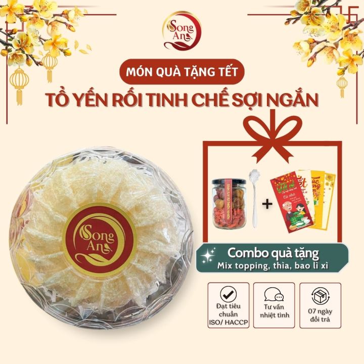Tổ yến tinh chế rối, yến vụn nguyên chất sợi ngắn Song An Food tăng cường đề kháng 7g/10g/30g ...