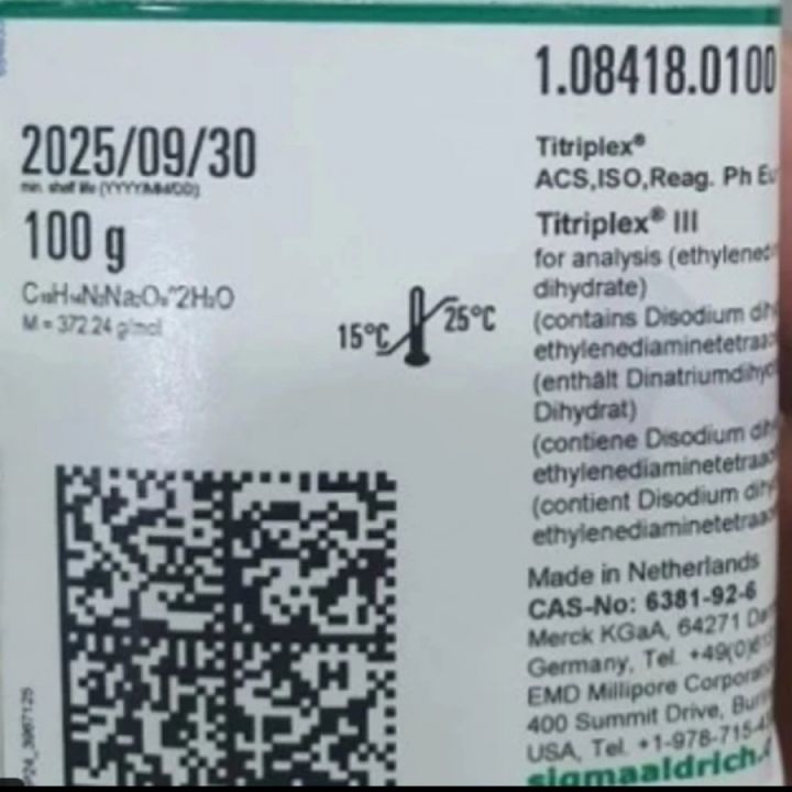 MERCK 108418 TITRIPLEX III / MERCK 1.08418.0100 100G | Lazada Indonesia