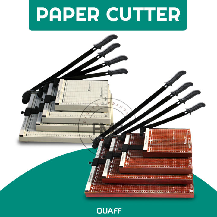FMP QUAFF Paper Cutter Wood and Metal Base with Paper Adjuster A4 B4 A3 ...