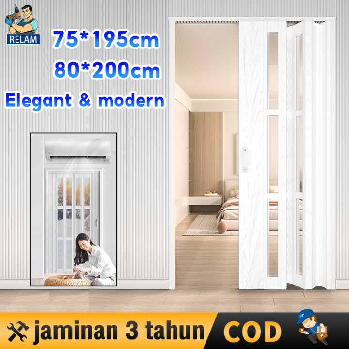REAIM Folding Door Pvc Pintu Lipat Penyekat Ruangan Pintu Geser PVC ...