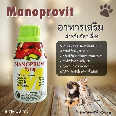 Manoprovit Syrup อาหารเสริมสุนัข ช่วยให้เจริญอาหาร แก้เบื่ออาหาร ขนาด 3 ...
