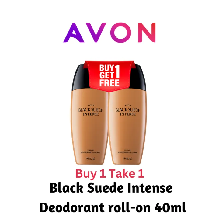 BUY 1 TAKE 1 Avon BLACK SUEDE INTENSE Roll On Deodorant 40ML | Lazada PH
