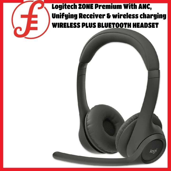 Logitech ZONE Premium With ANC, Unifying Receiver & wireless charging WIRELESS PLUS BLUETOOTH ...