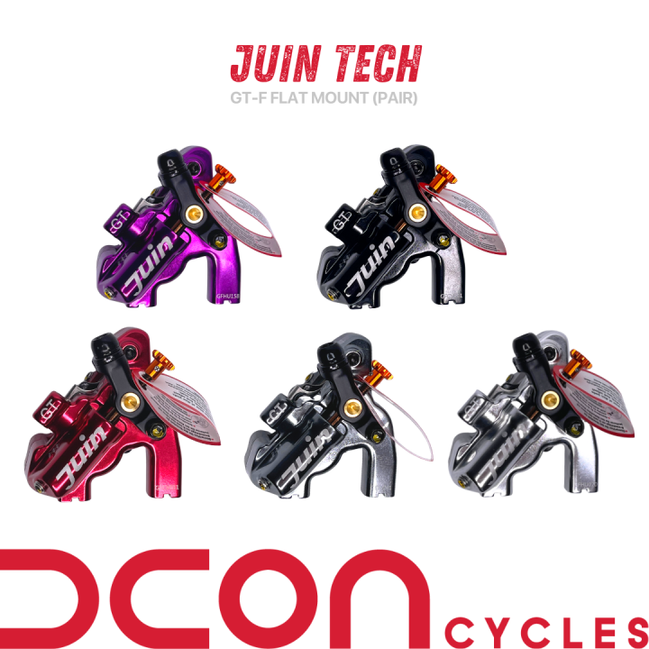 Juin Tech - GT-F (Pair) Hybrid Hydraulic 4-Piston Flat Mount Disc ...