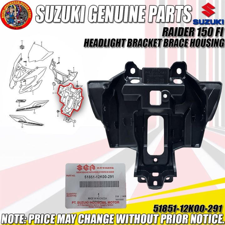 HEADLIGHT BRACE BRACKET Suzuki Raider 150 FI (SGP) (GENUINE 51851-12K00 ...